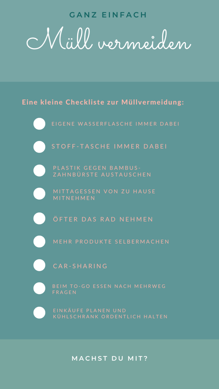 Checkliste zur Müllvermeidung – Karen Rose